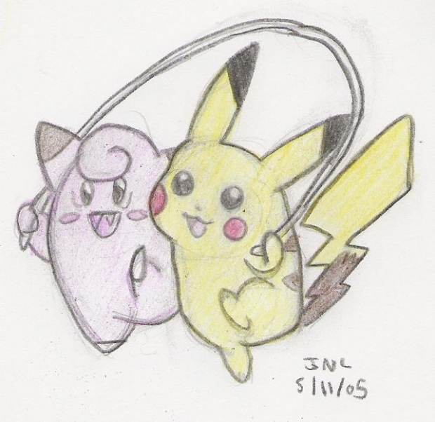 Pikachu And Clefairy by pikapika