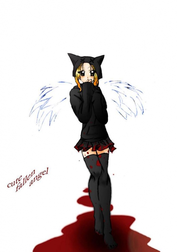 Cute Fallen Angel by meow cat cat
